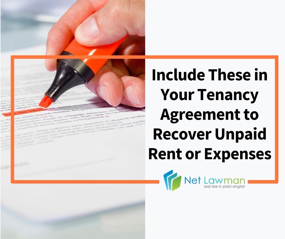 Include These in Your Tenancy Agreement to Recover Unpaid Rent or ...