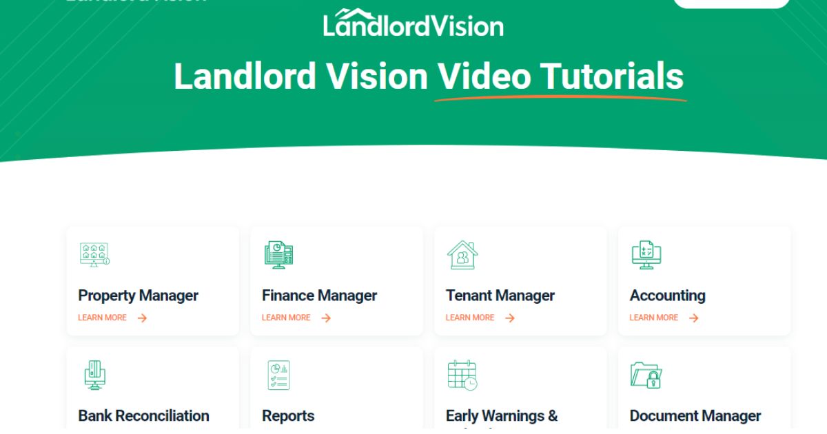 Video Tutorial Support | Landlord Vision