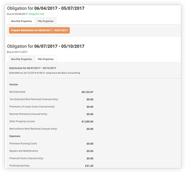 Using Landlord Vision for MTD